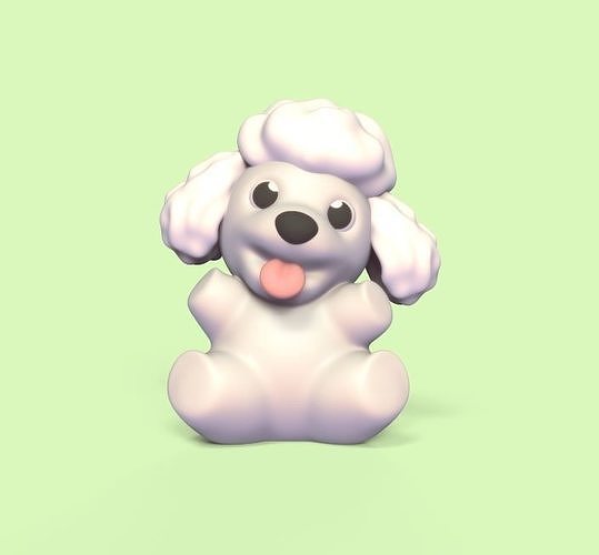 Happy Poodle 3D model 3D printable | CGTrader