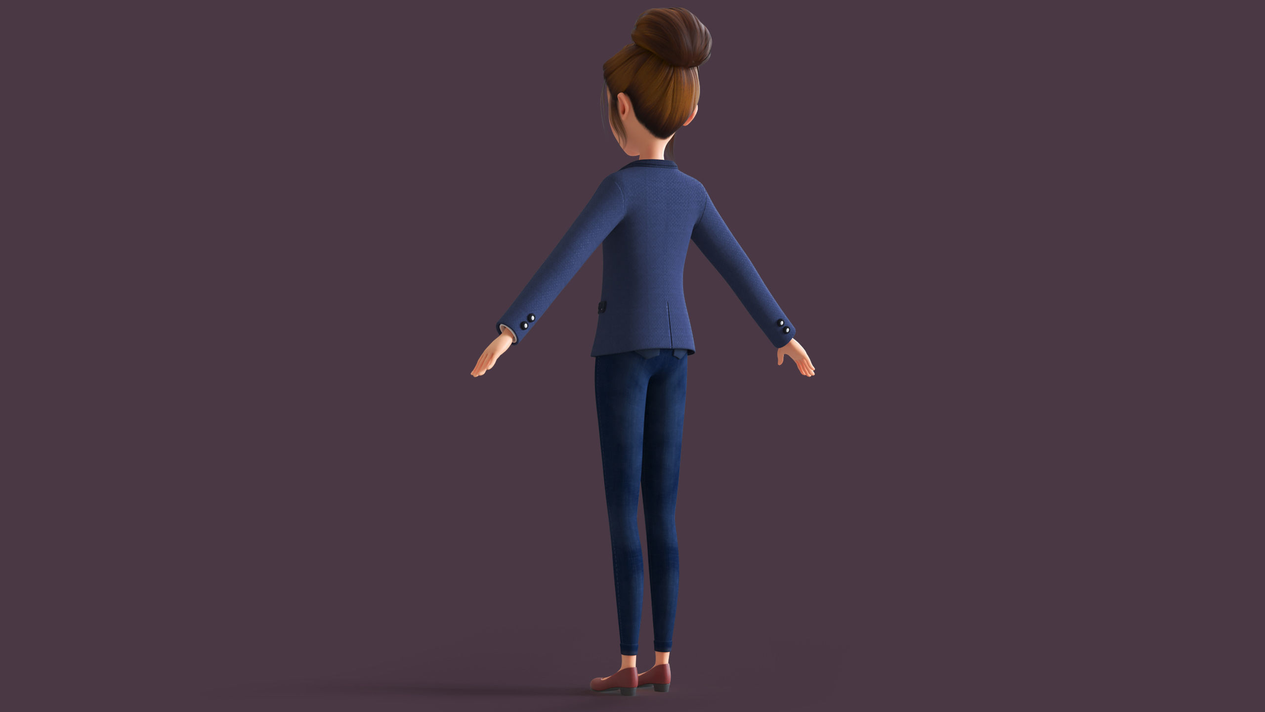 CARTOON MOTHER 3 - Rigged WOMAN - Blender Version 3D model rigged ...