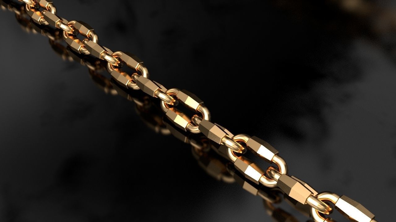 Tiffany chain link faceted 3D model 3D printable | CGTrader