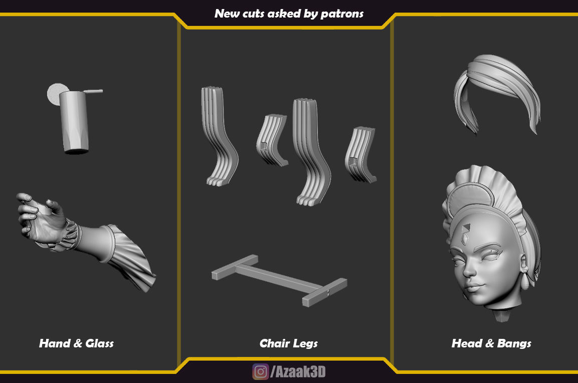 French Maid Nidalee 3D model 3D printable | CGTrader
