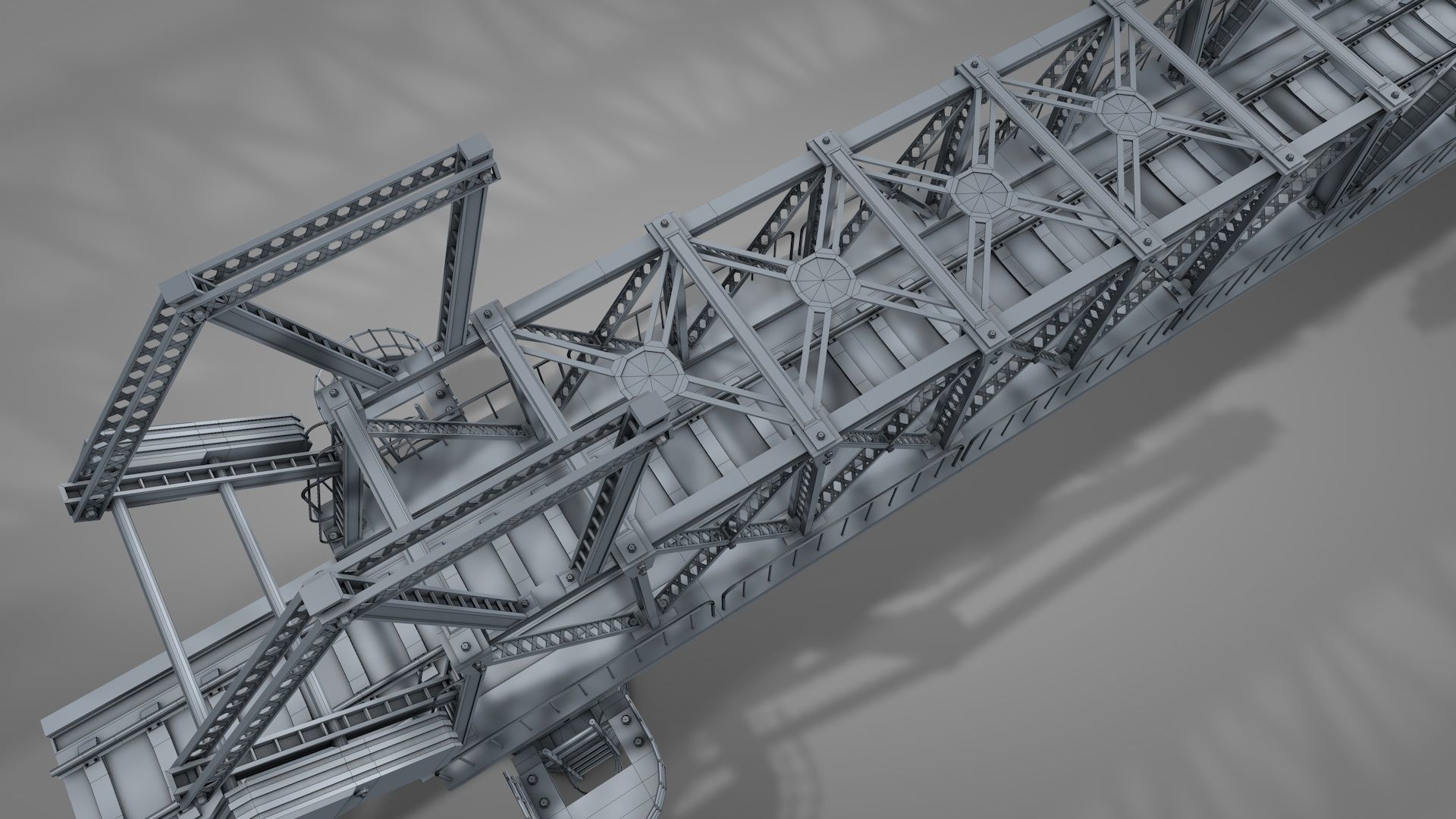 Railway Iron Drawbridge 3D model | CGTrader