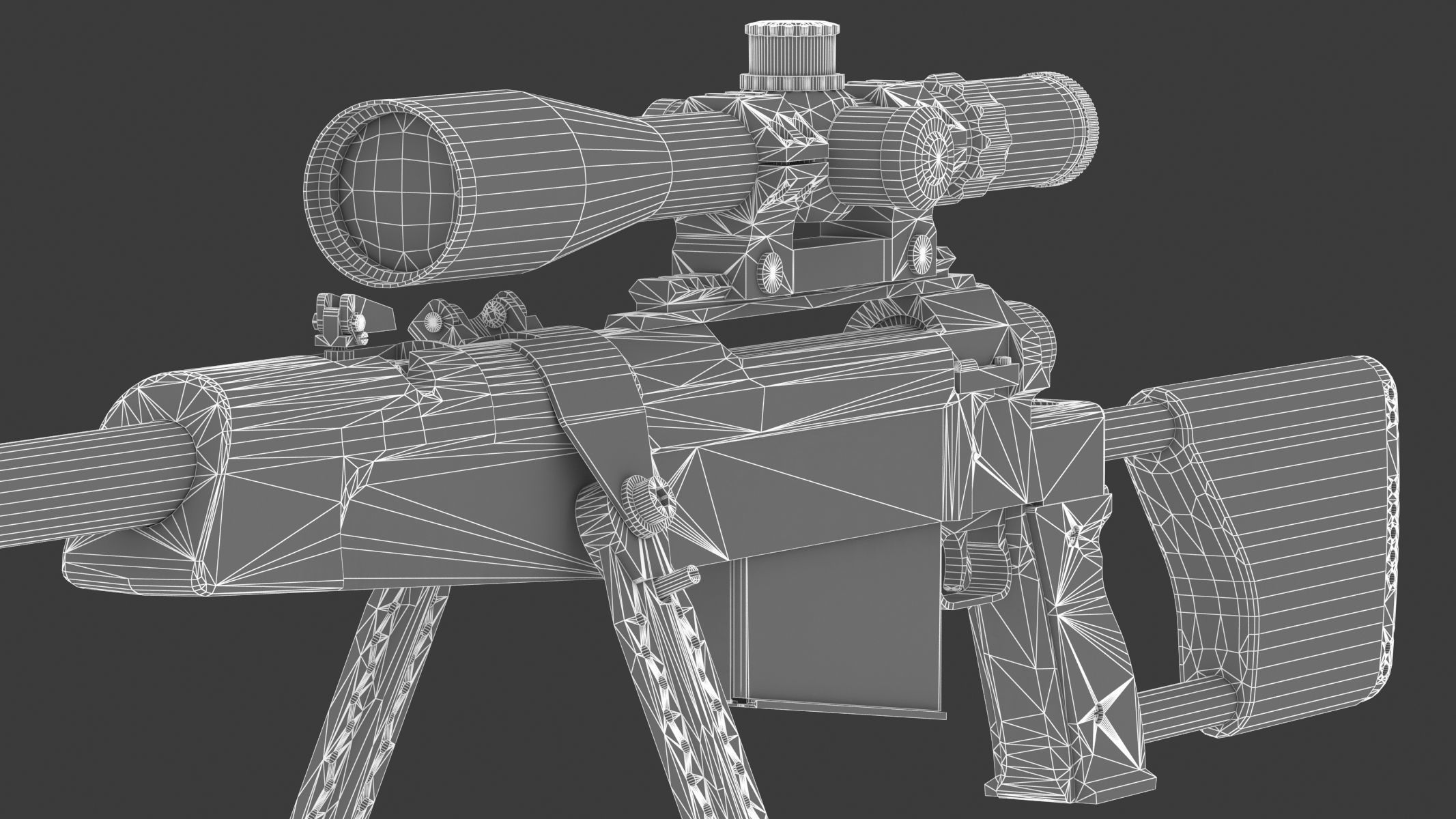 3D model Zastava M93 Black Arrow Anti-materiel Rifle Low Poly VR / AR ...