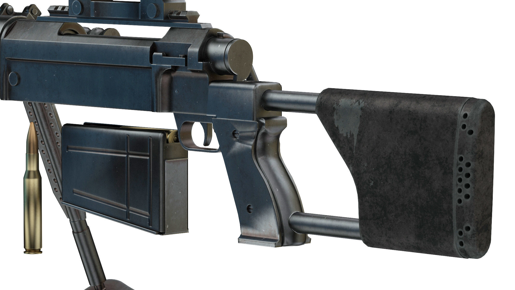 3D model Zastava M93 Black Arrow Anti-materiel Rifle Low Poly VR / AR ...