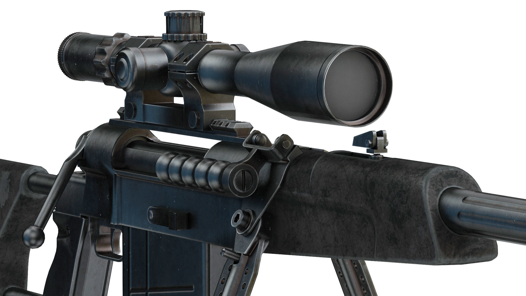 3D model Zastava M93 Black Arrow Anti-materiel Rifle Low Poly VR / AR ...