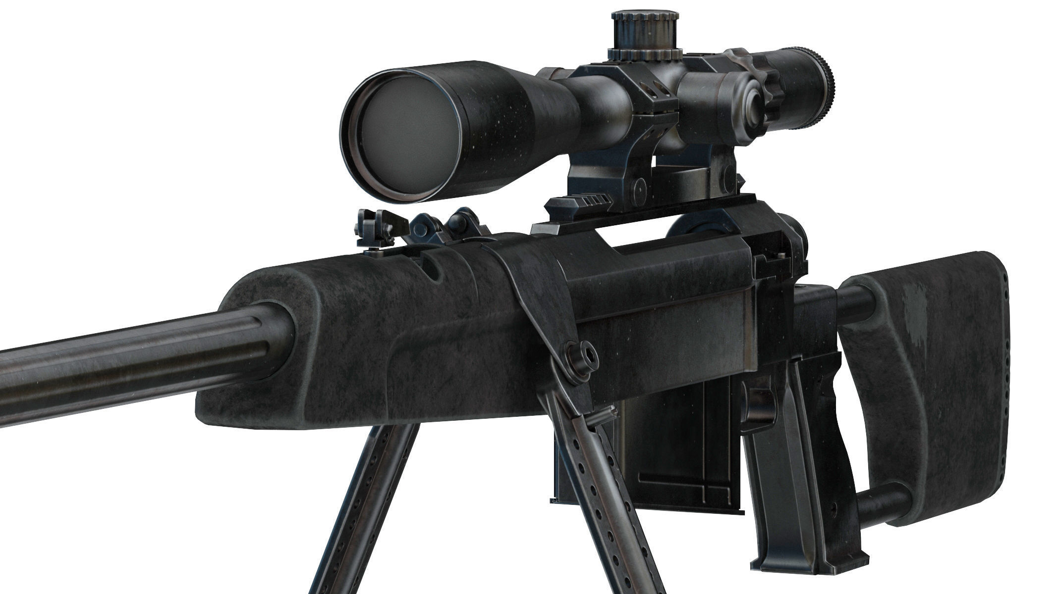 3D model Zastava M93 Black Arrow Anti-materiel Rifle Low Poly VR / AR ...