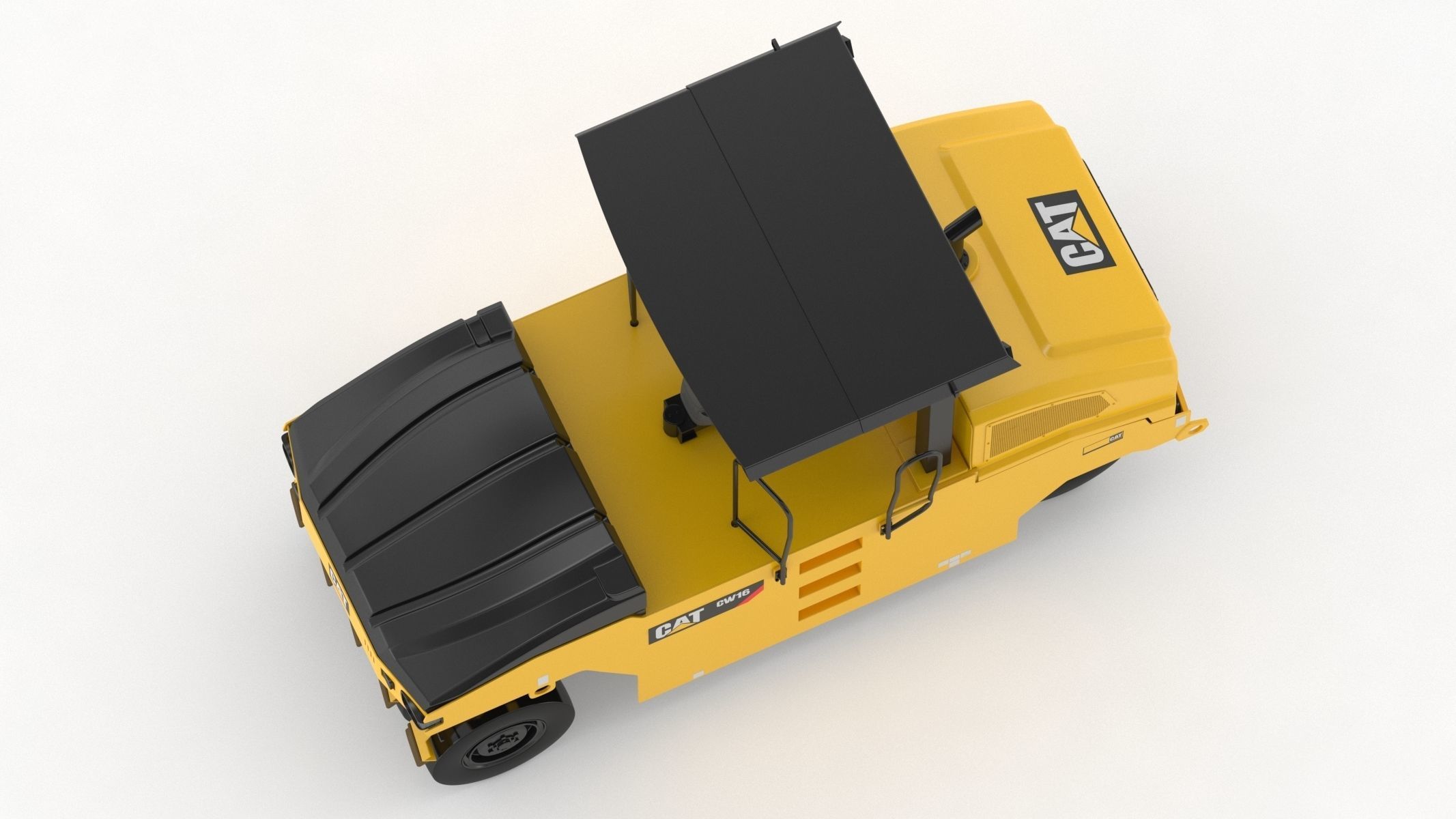 CAT Pneumatic Rollers CW16 11-Wheel 3D model | CGTrader