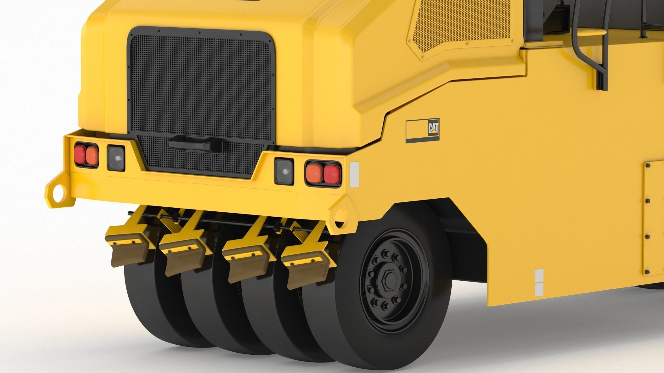 CAT Pneumatic Rollers CW16 11-Wheel 3D model | CGTrader