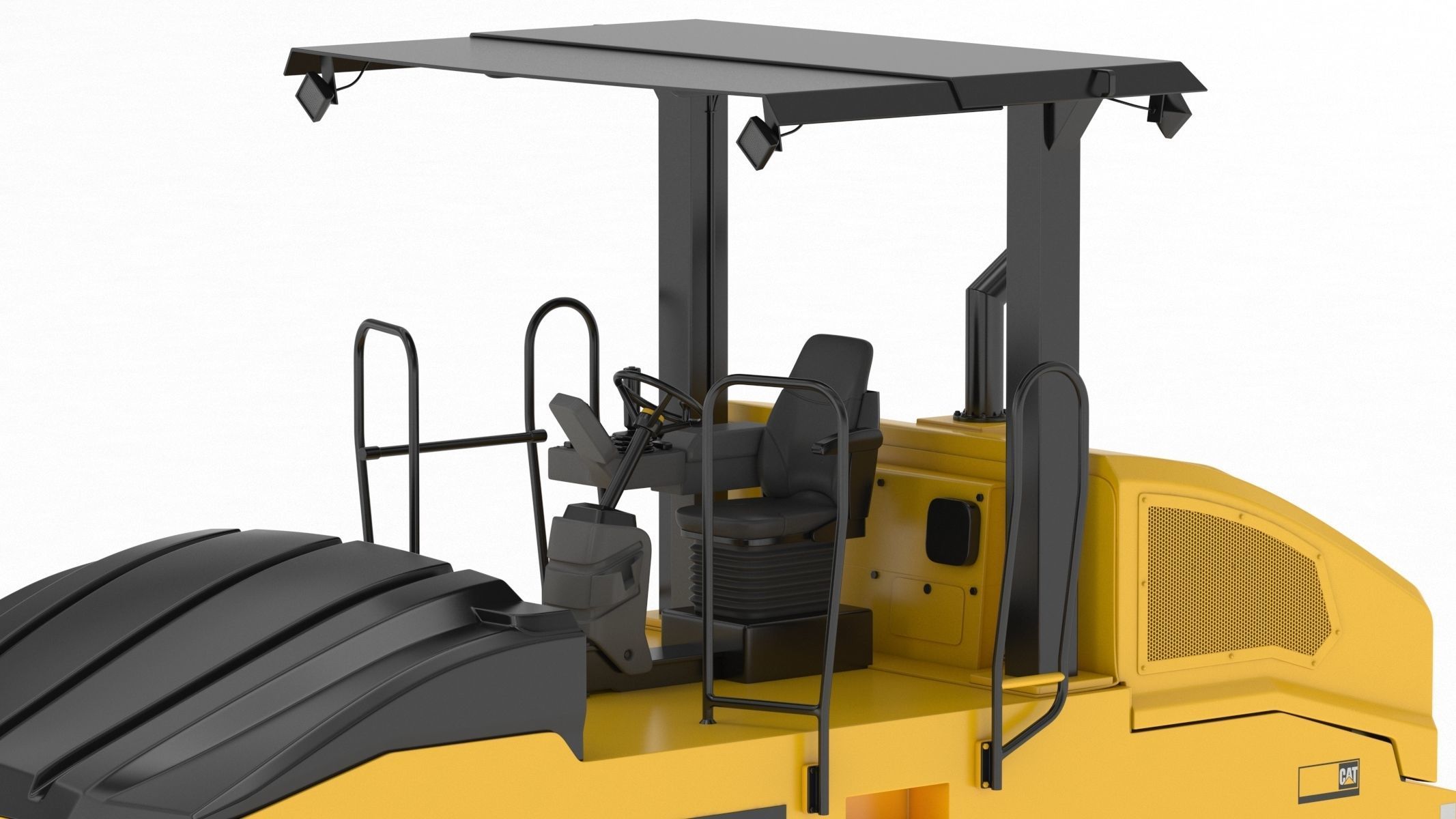 CAT Pneumatic Rollers CW16 11-Wheel 3D model | CGTrader