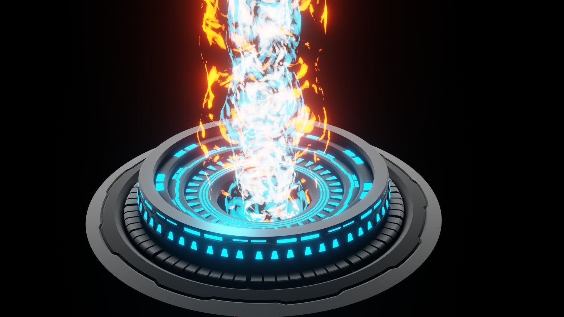 Sci fi Light Beams 3D model | CGTrader