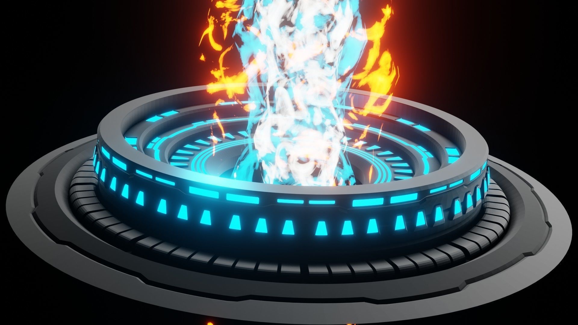 Sci fi Light Beams 3D model | CGTrader