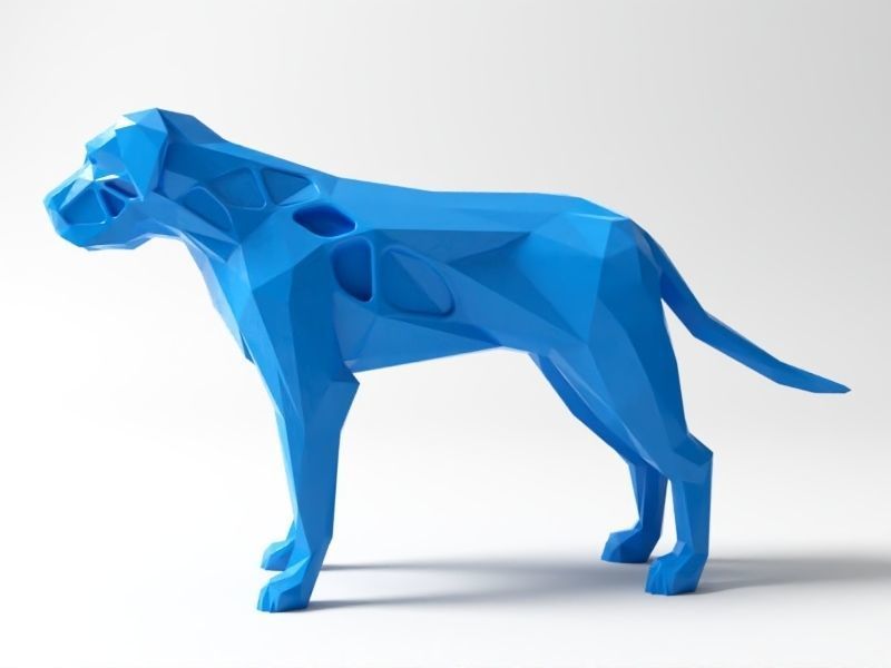 Polygon English Mastiff Dog 3D model 3D printable | CGTrader