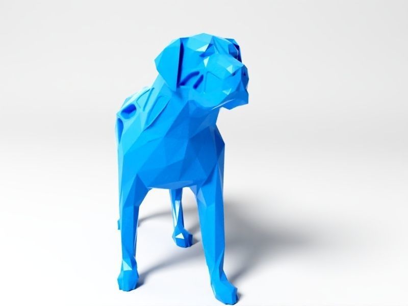 Polygon English Mastiff Dog 3D model 3D printable | CGTrader