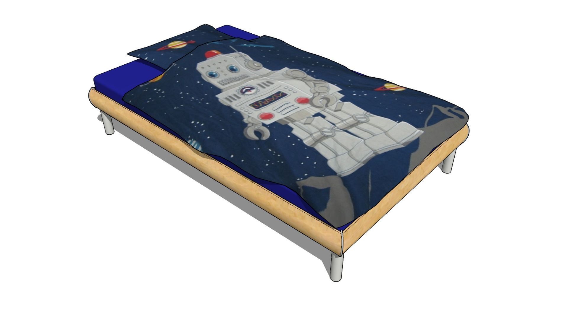 Boy child bed in real life 3D model | CGTrader