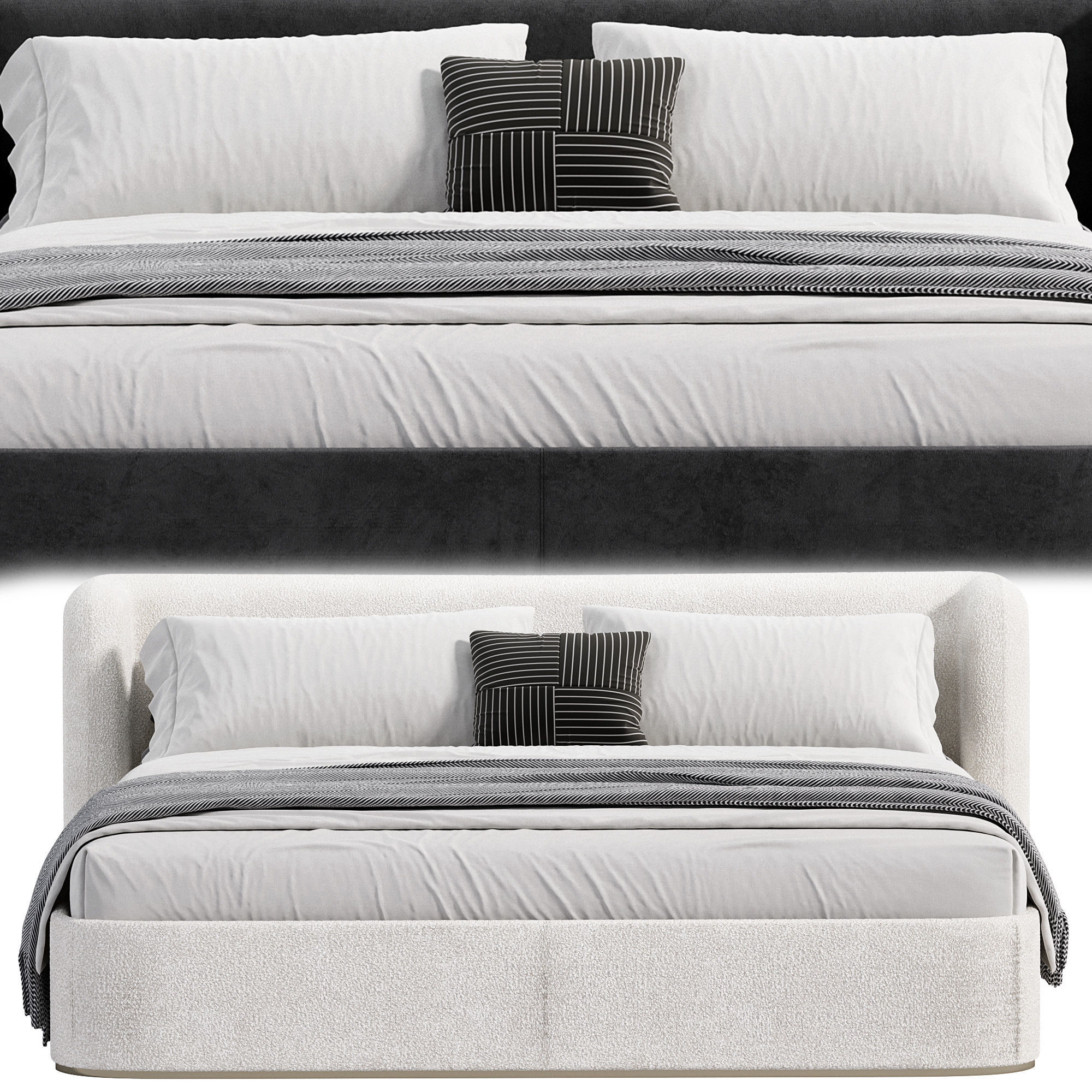 Group Bed 3D model | CGTrader