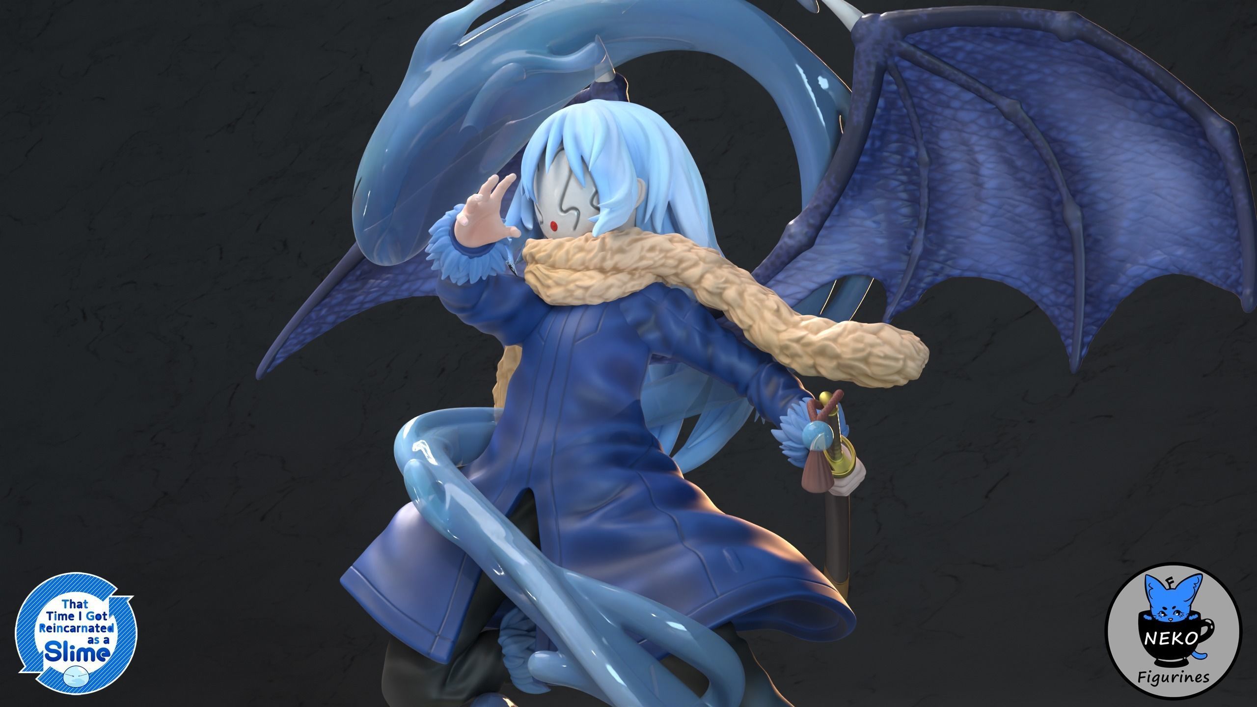 Rimuru Tempest - Reincarnated as a Slime Anime Figurine STL 3D model 3D ...