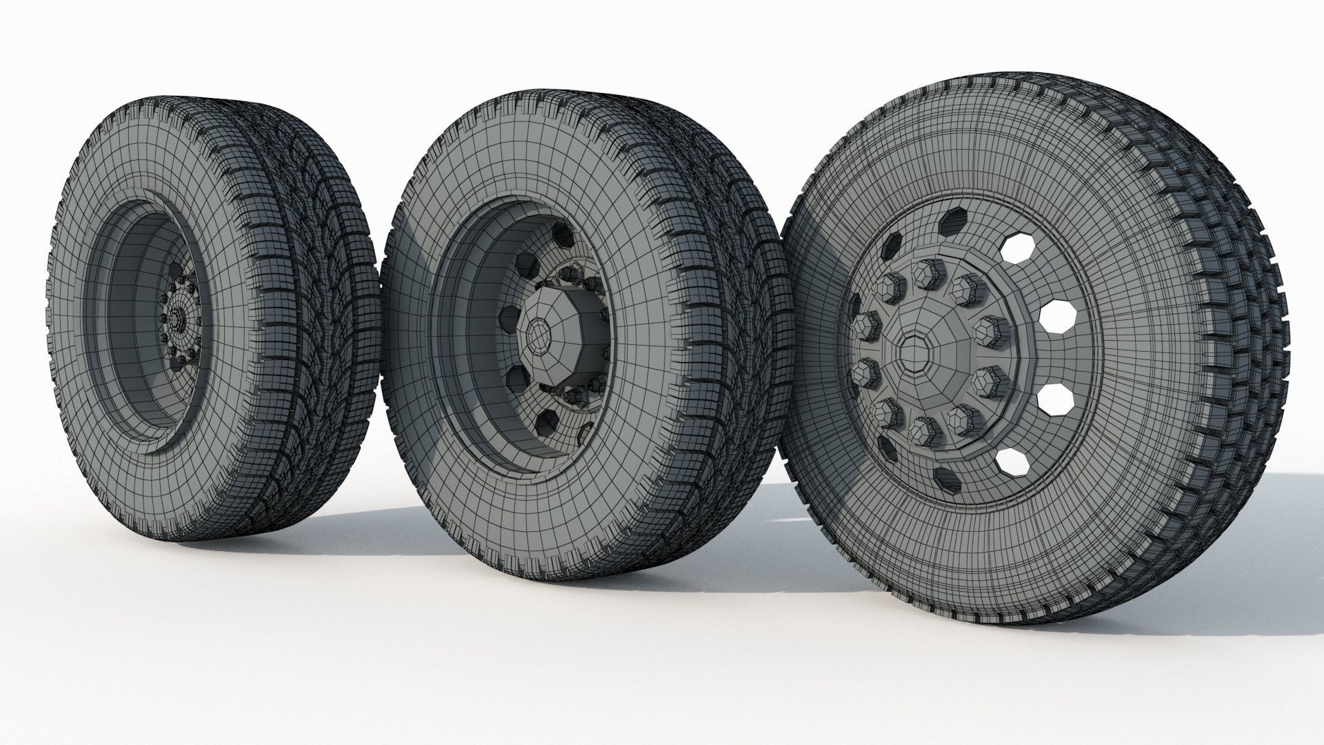 Truck wheel 03 3D model | CGTrader