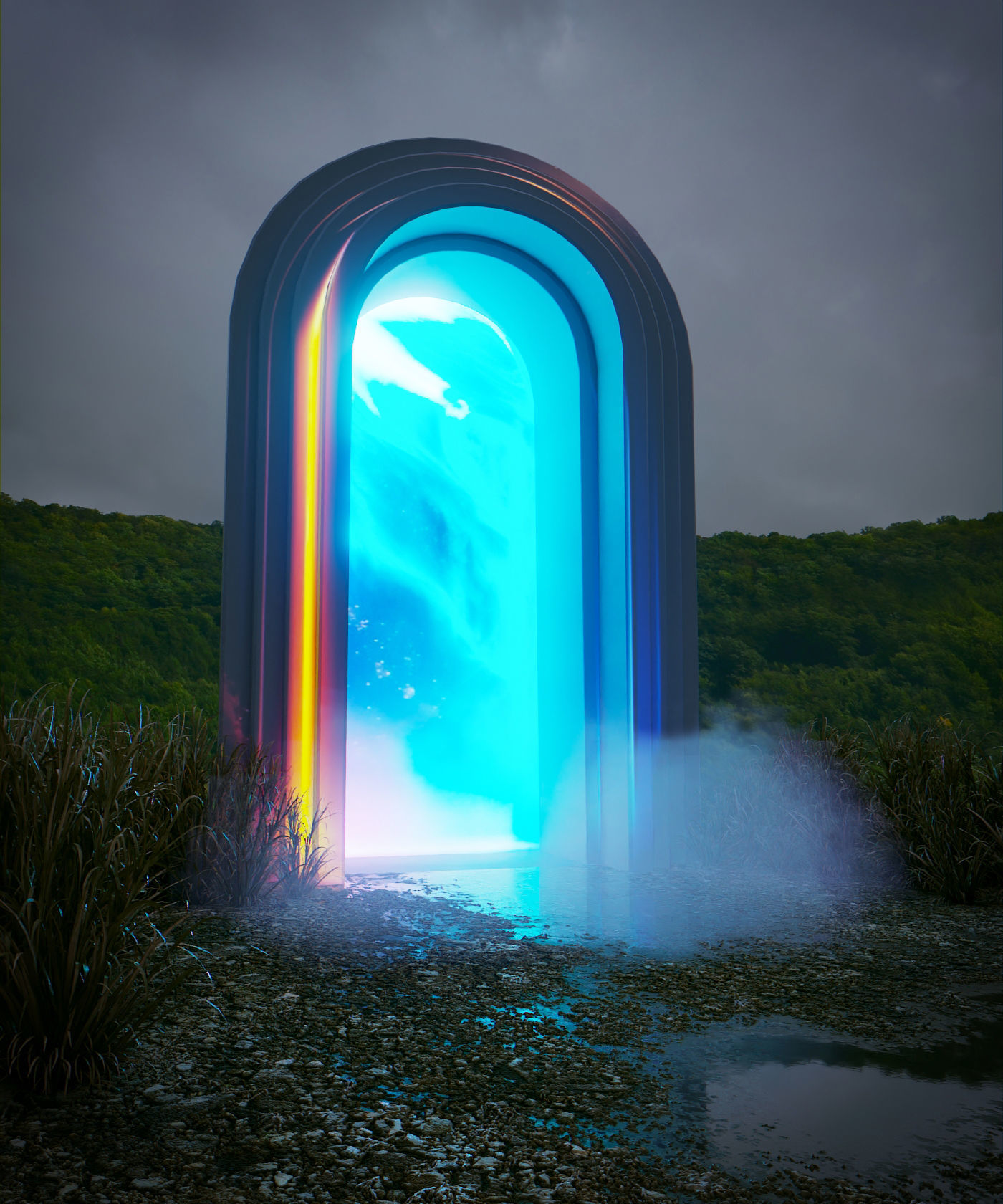 3D model Sci Fi Gate VR / AR / low-poly | CGTrader