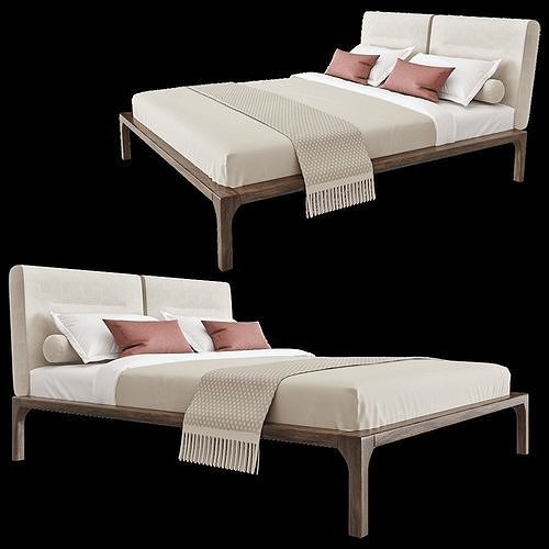Modern style double bed free 3D model | CGTrader