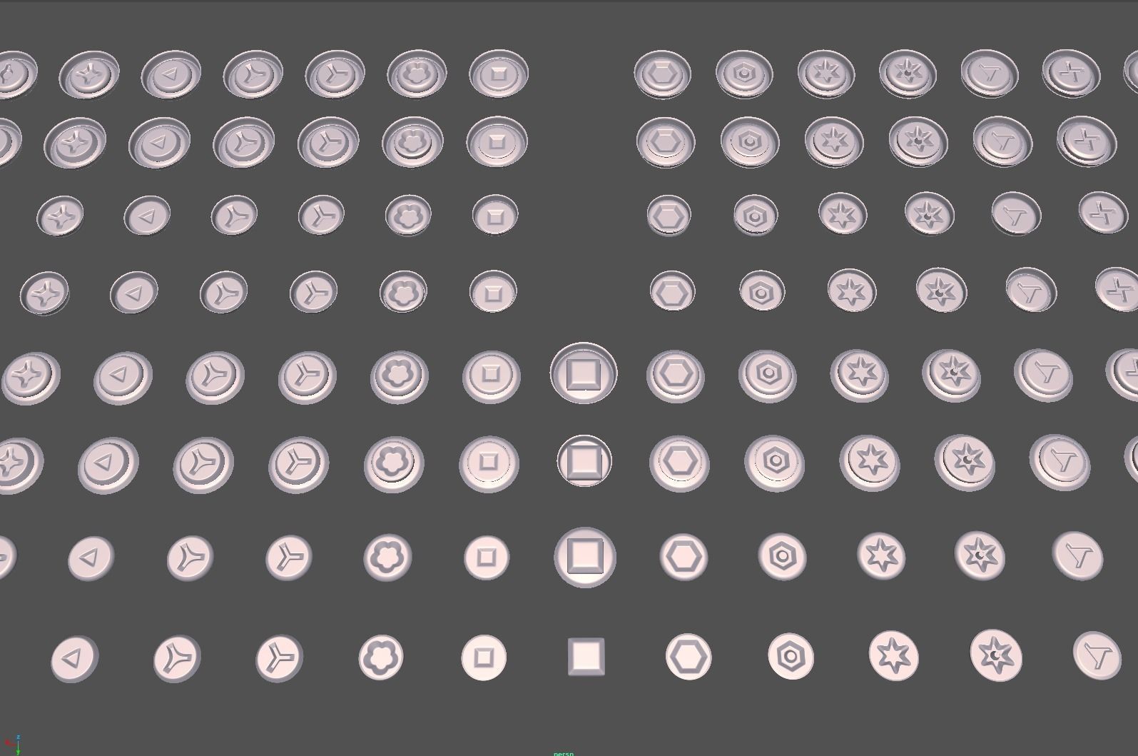 3D model Bolts kit collection Nuts and Screws heads kit VR / AR / low ...