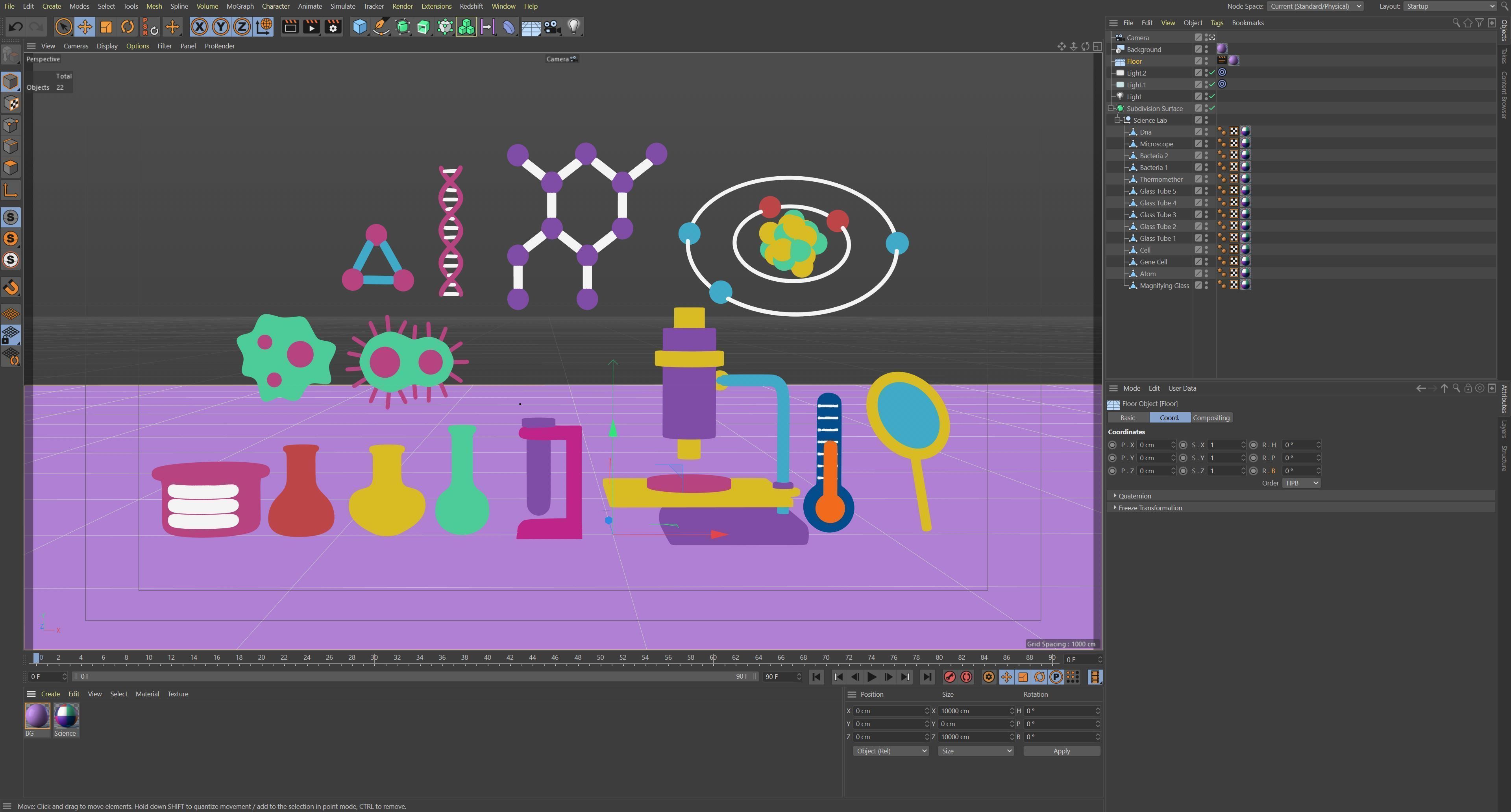 3D model Science Laboratory Cartoon VR / AR / low-poly | CGTrader
