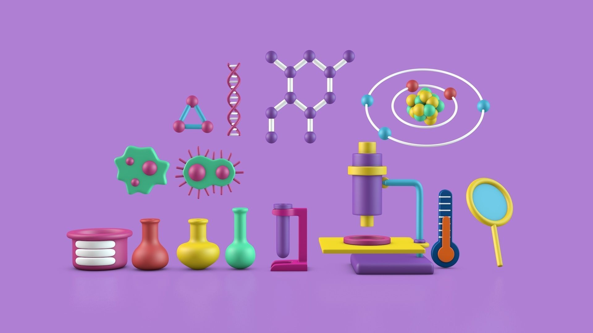 3D model Science Laboratory Cartoon VR / AR / low-poly | CGTrader