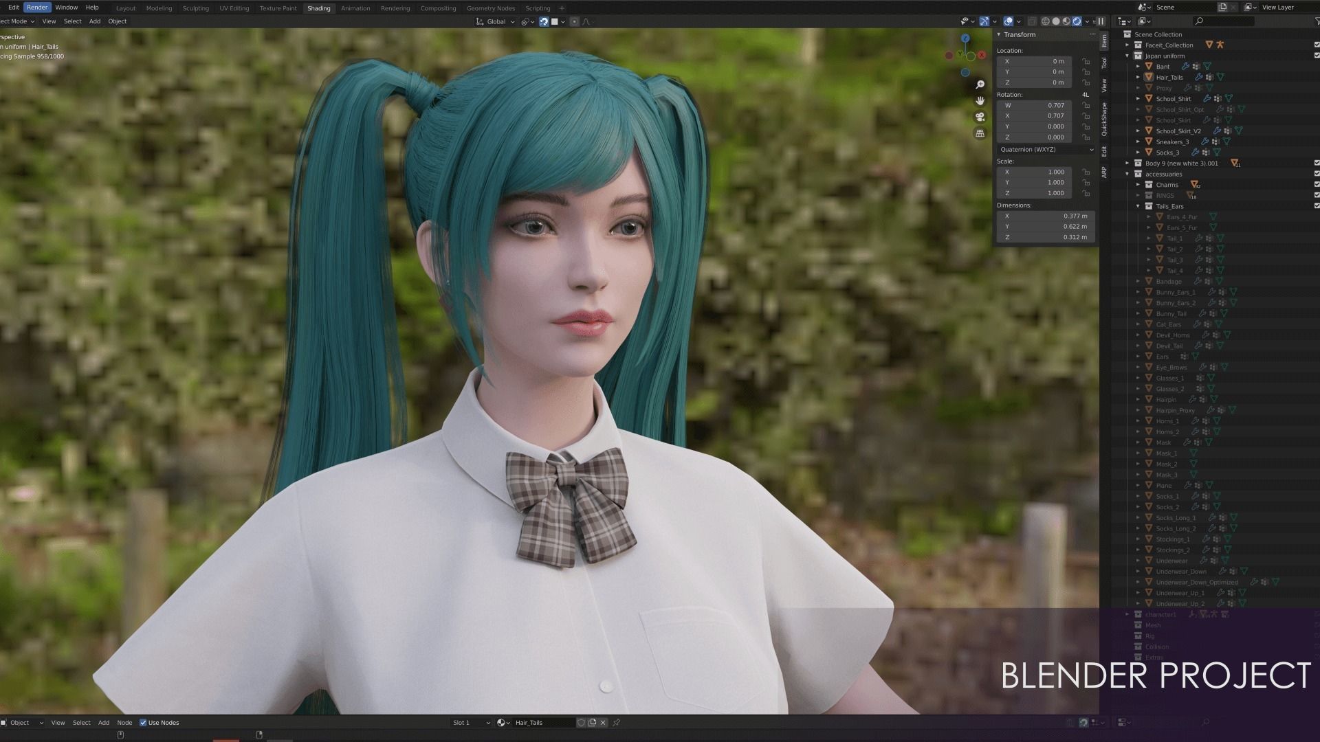 3d Model School Wear Girls Pack Streetwear Realistic Stylized Character Vr Ar Low Poly