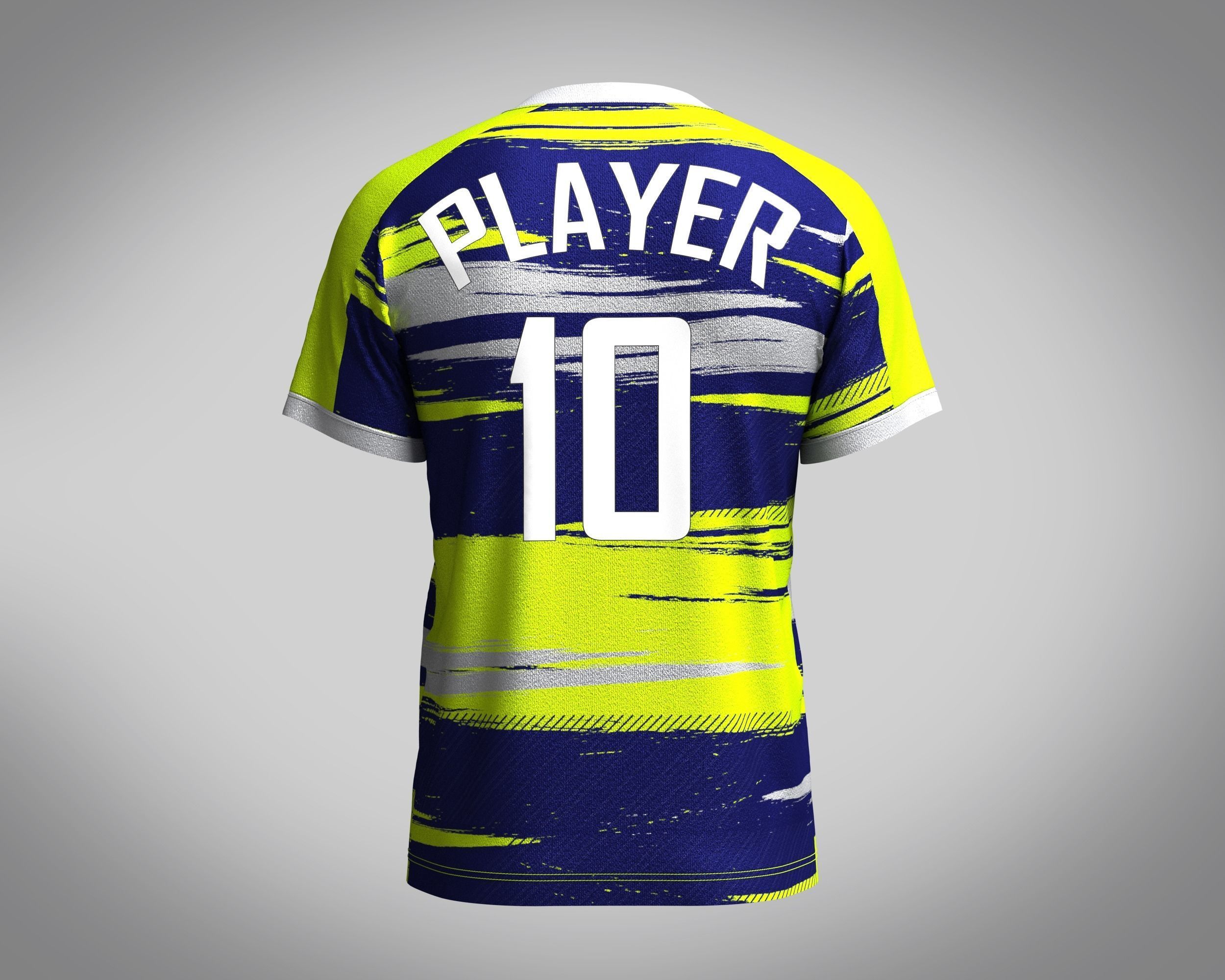 Mens Soccer Neon Color Jersey Player-10 3D model | CGTrader