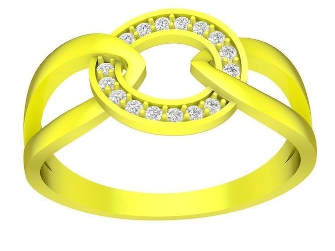 korean diamond women ring 4803 3D model 3D printable | CGTrader