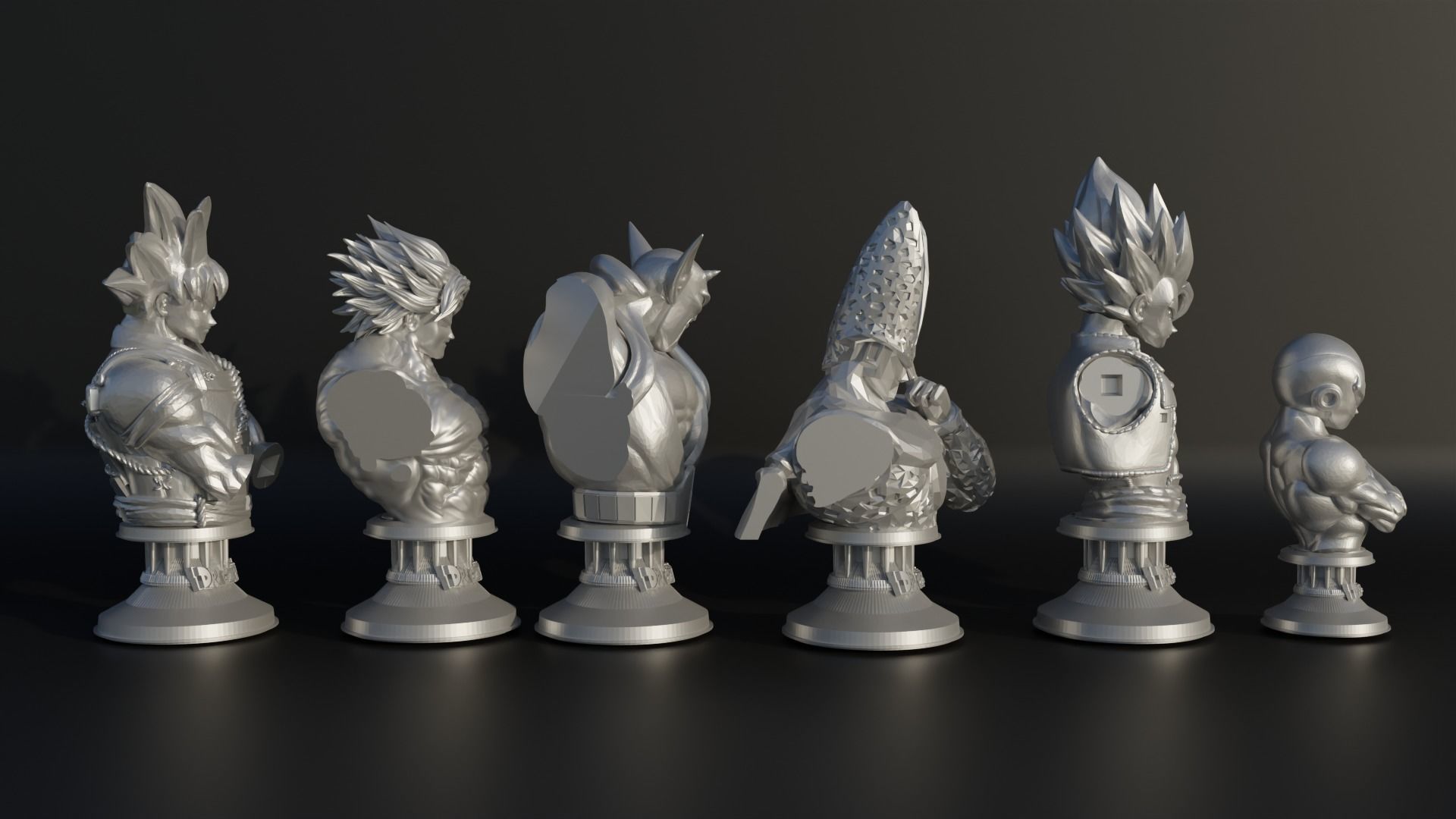 Anime Character Chess Set - Popular 12 Character 3D model 3D printable ...