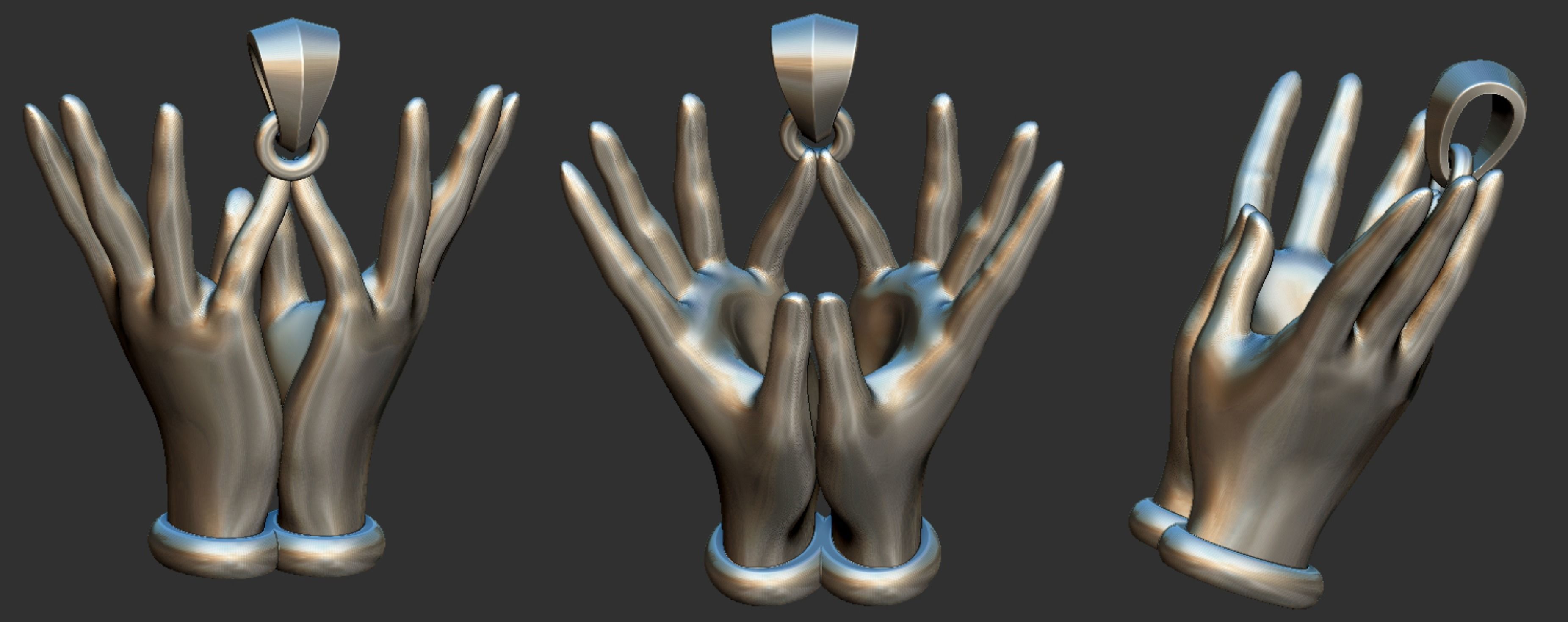 Lotus Hands 3D model 3D printable | CGTrader
