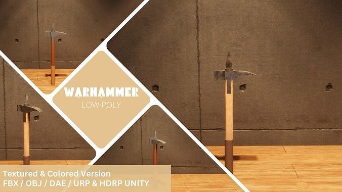 3D model Warhammer - Lowpoly Textured and Colorbased VR / AR / low-poly ...