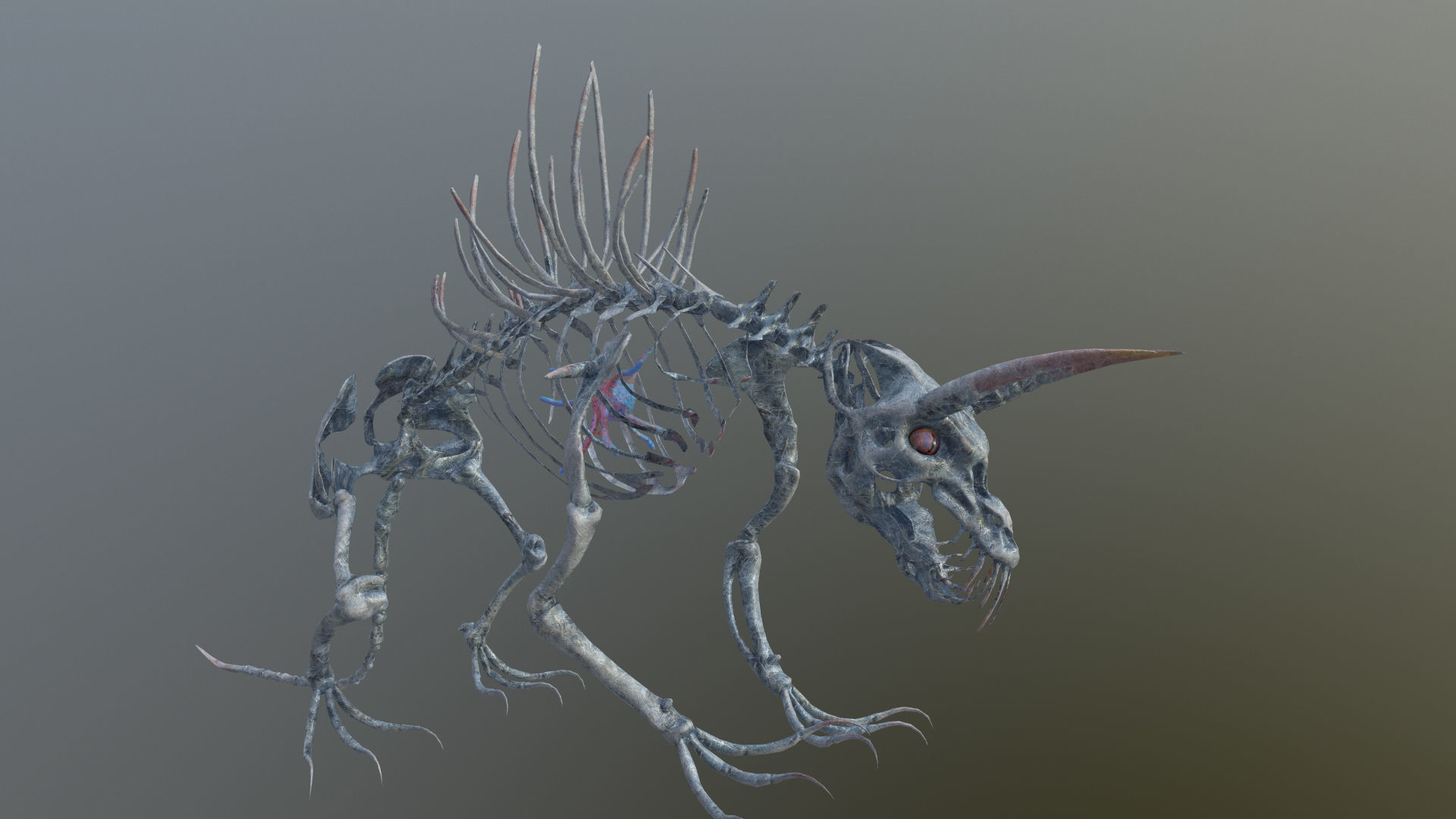 3D model Creepy Bone Monster VR / AR / low-poly | CGTrader