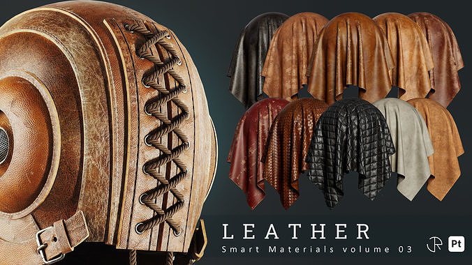 Realistic Leather Smart materials for substance painter Vol 03 3D model ...