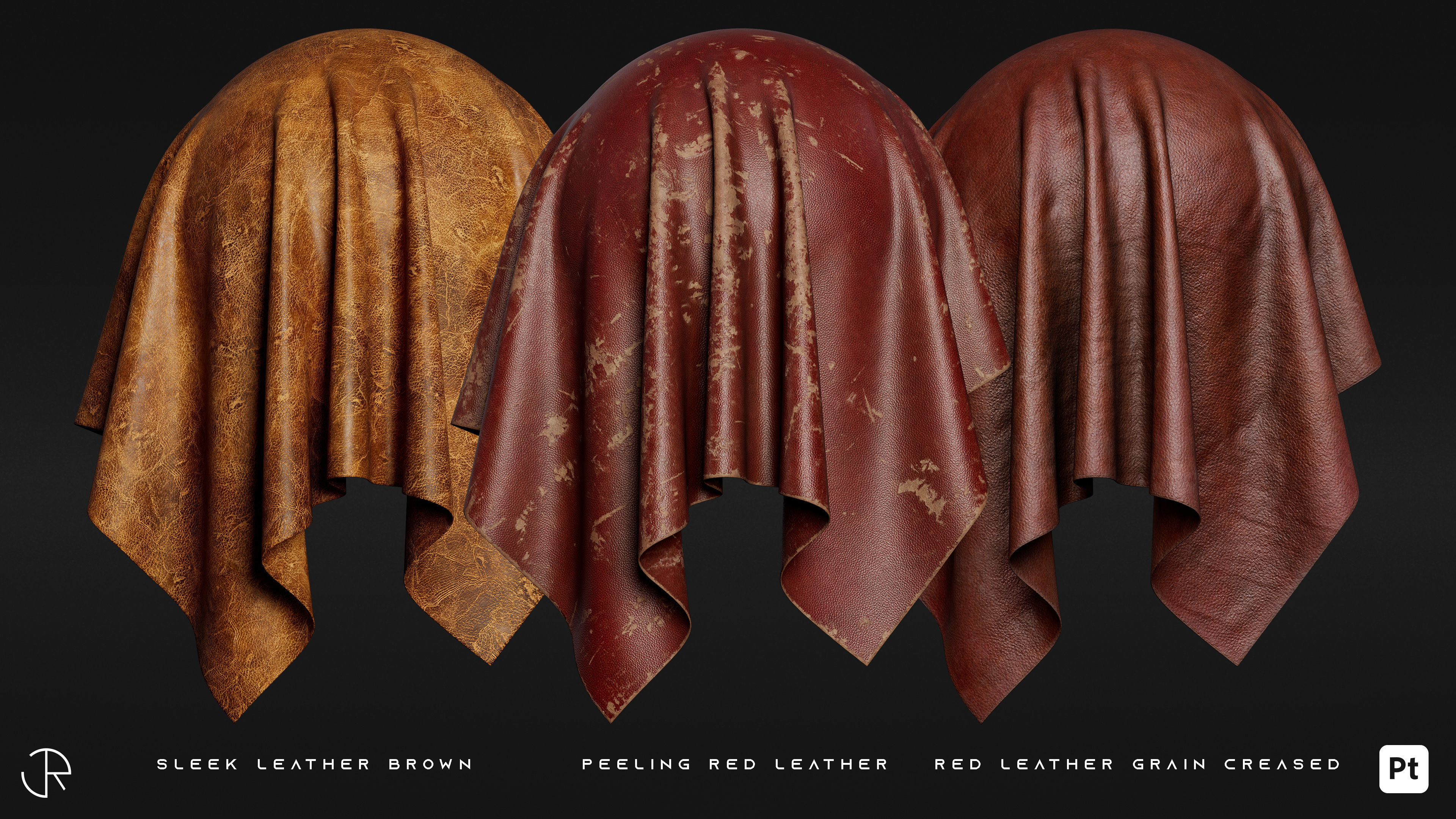 Realistic Leather Smart materials for substance painter Vol 03 3D model ...