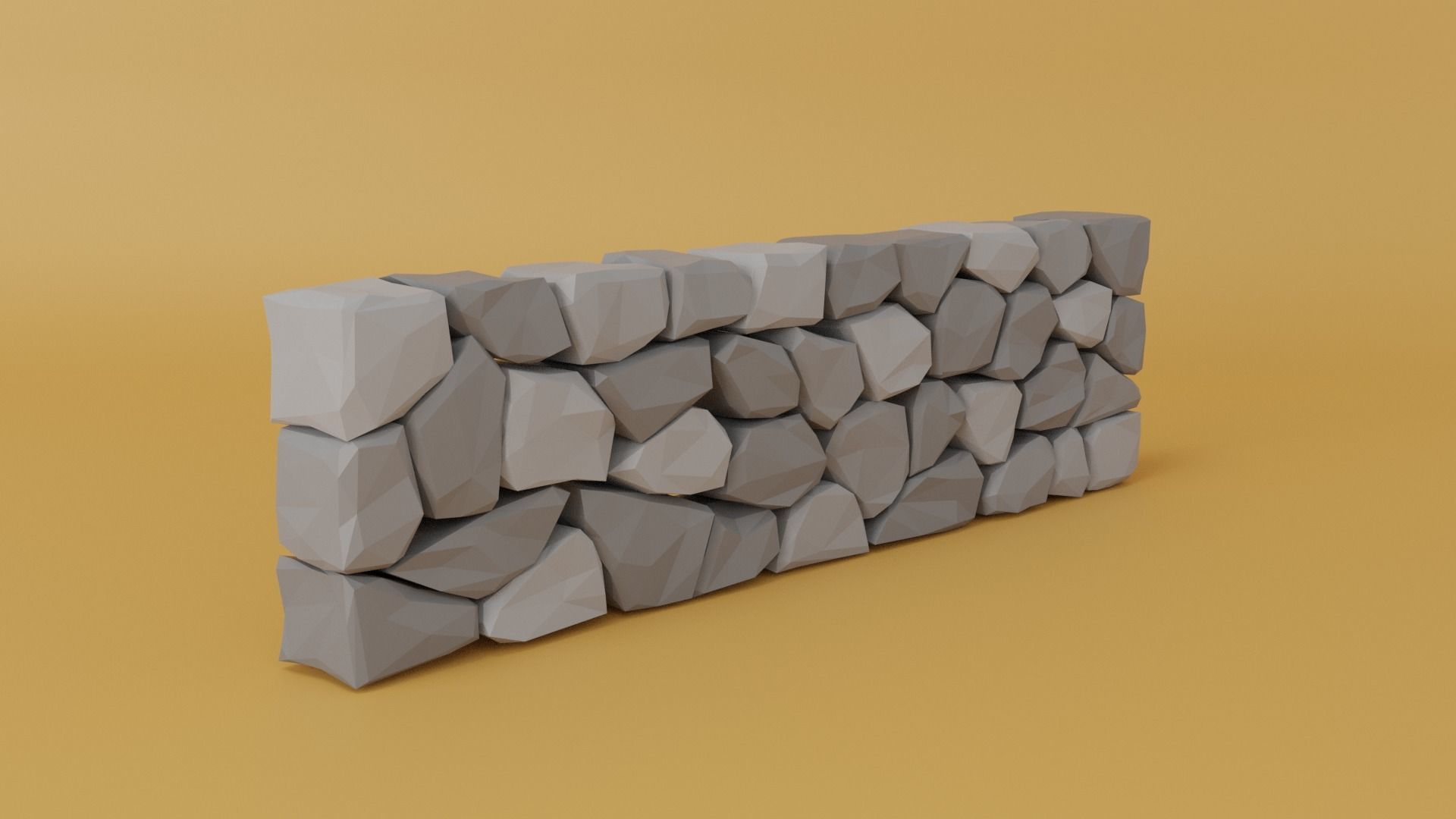 3D model Stone Wall VR / AR / low-poly | CGTrader