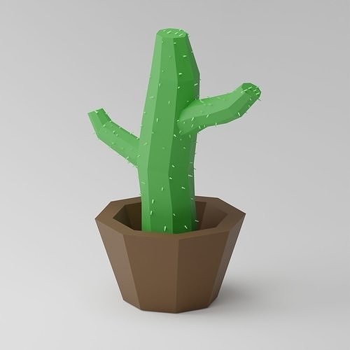Low Poly Cactus free VR / AR / low-poly 3D model | CGTrader
