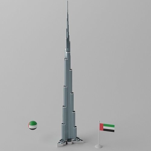 3D model Burj Khalifa Dubai Tower 2 VR / AR / low-poly | CGTrader