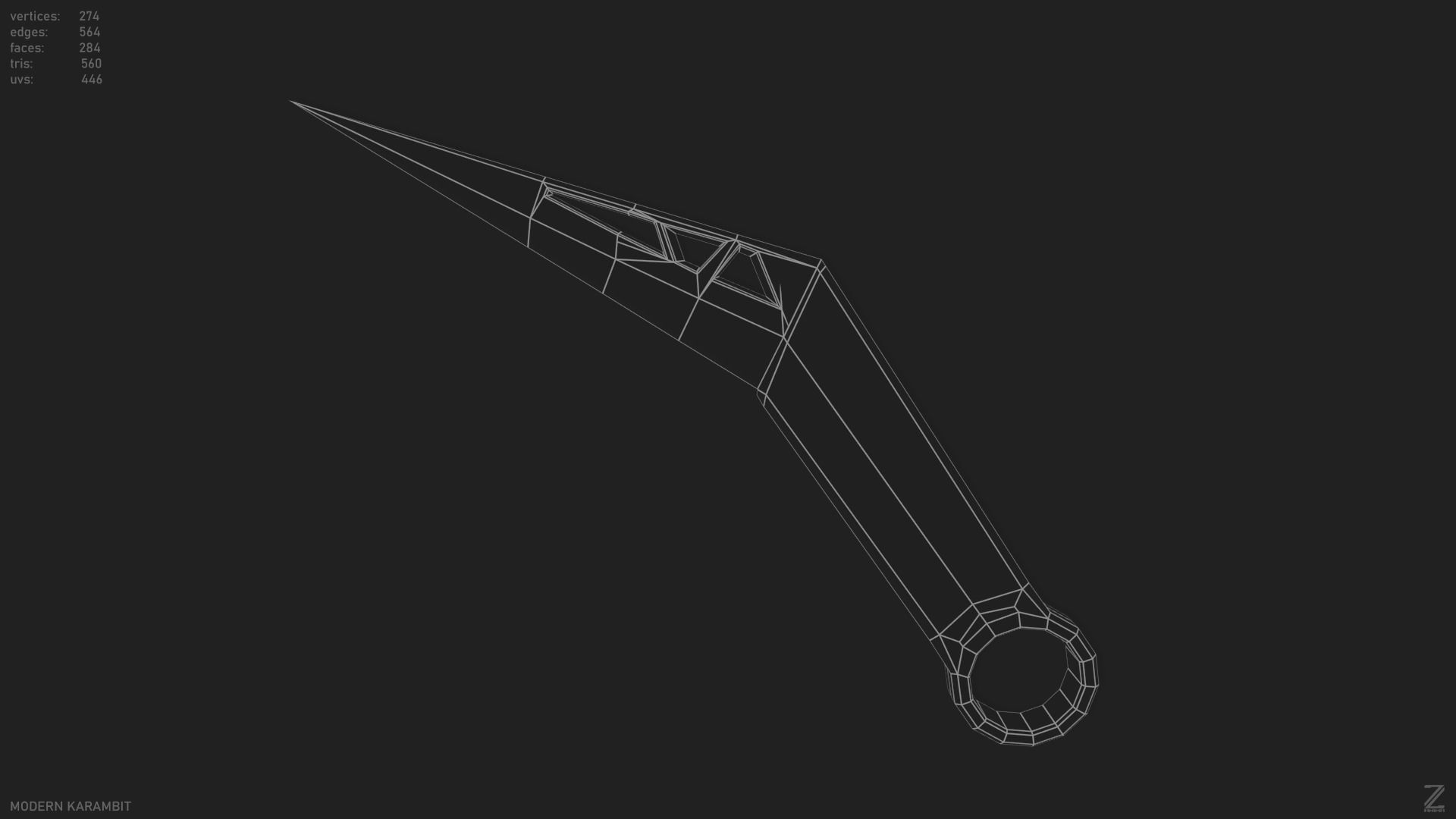 3D model Modern karambit VR / AR / low-poly | CGTrader