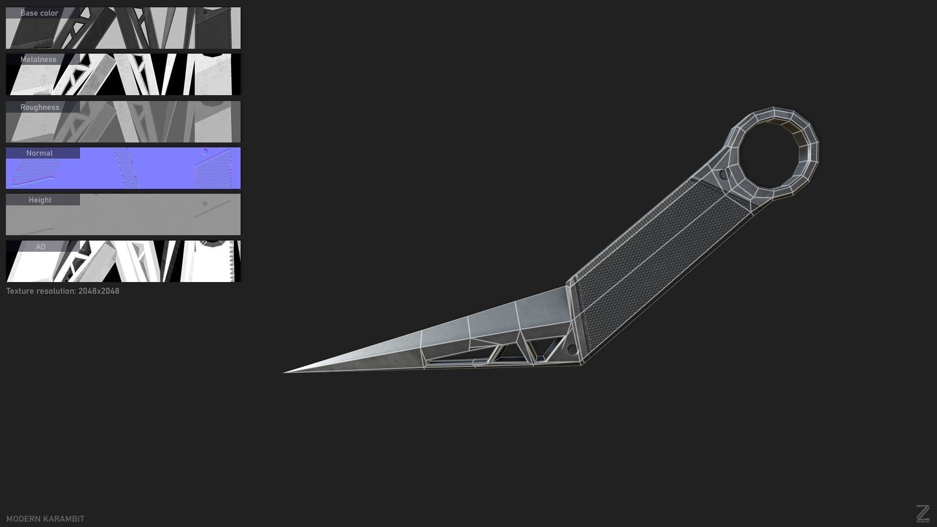 3D model Modern karambit VR / AR / low-poly | CGTrader