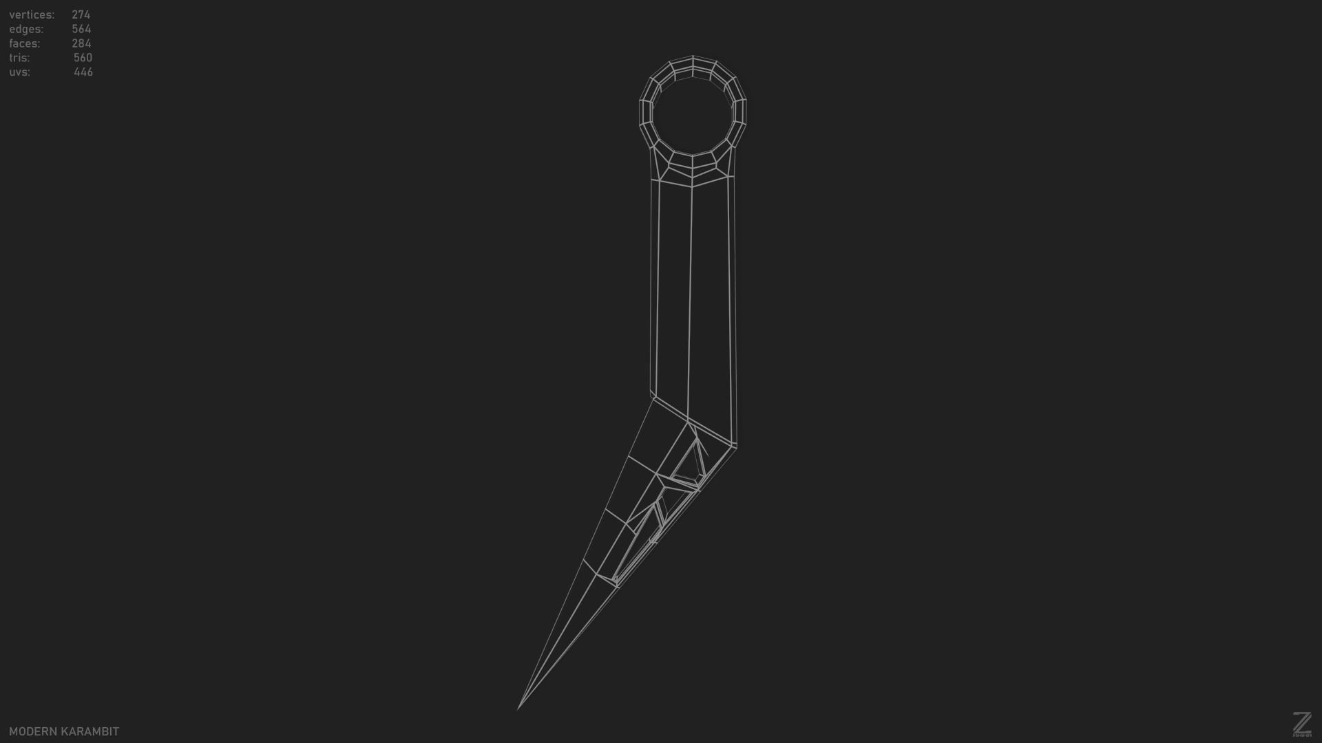 3D model Modern karambit VR / AR / low-poly | CGTrader