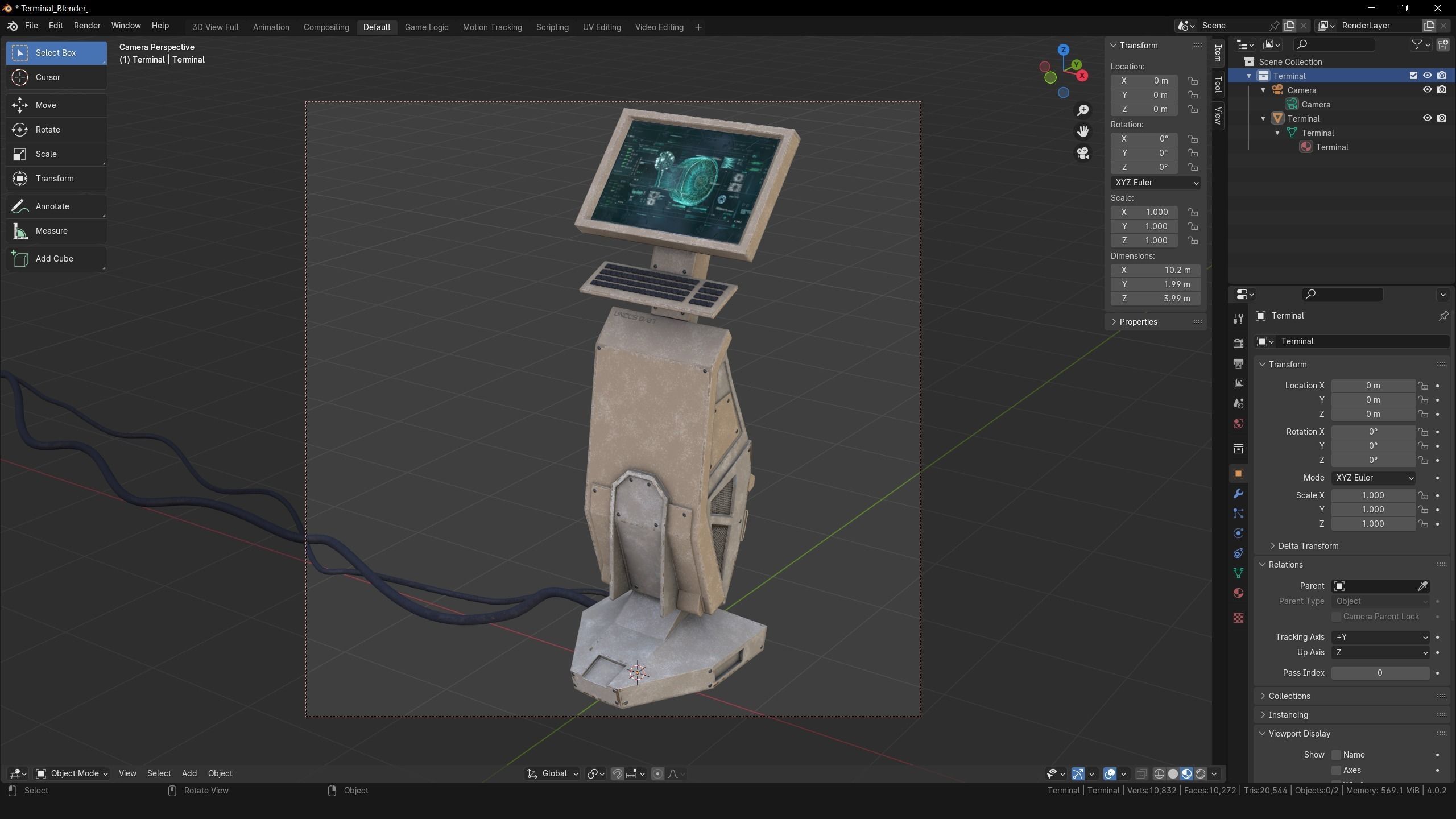 3D model Sci-Fi Terminal PBR VR / AR / low-poly | CGTrader