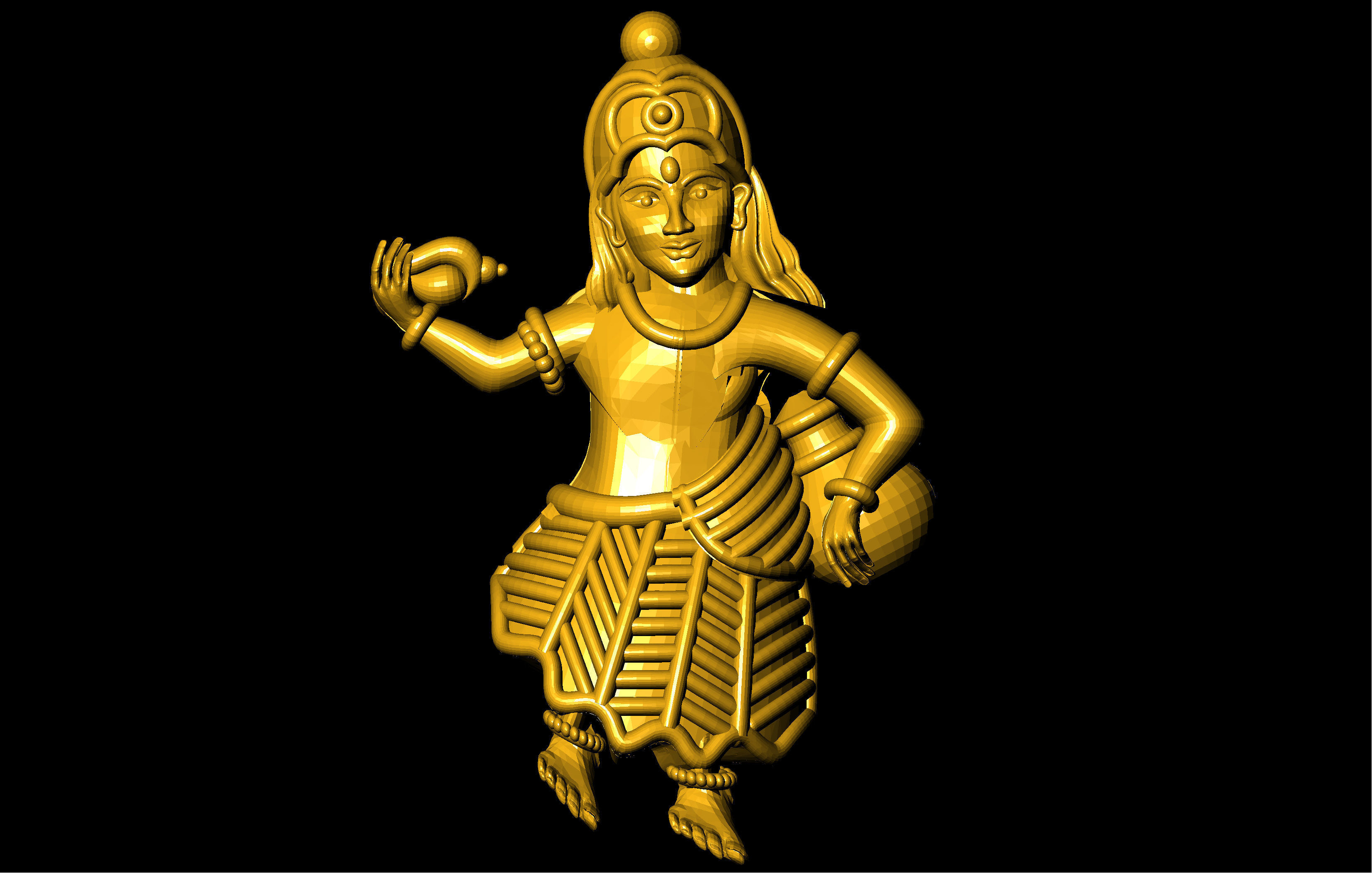 Swagat Murti Girl 3D model 3D printable | CGTrader