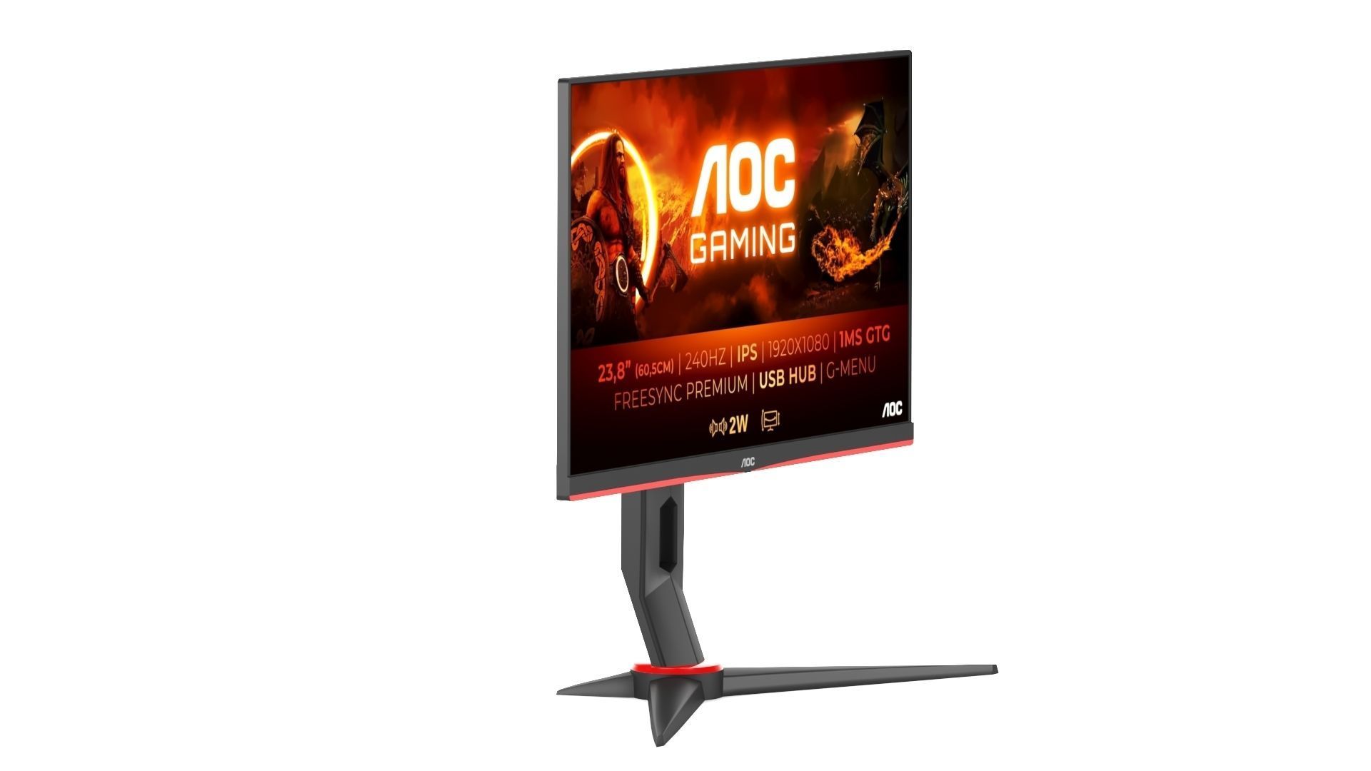 AOC Gaming C24G2UBK - Full HD Monitor 3D model | CGTrader