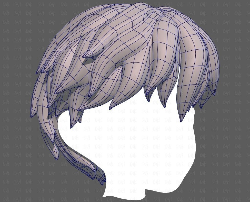 3D model Base Hair for Boy V52 VR / AR / low-poly | CGTrader
