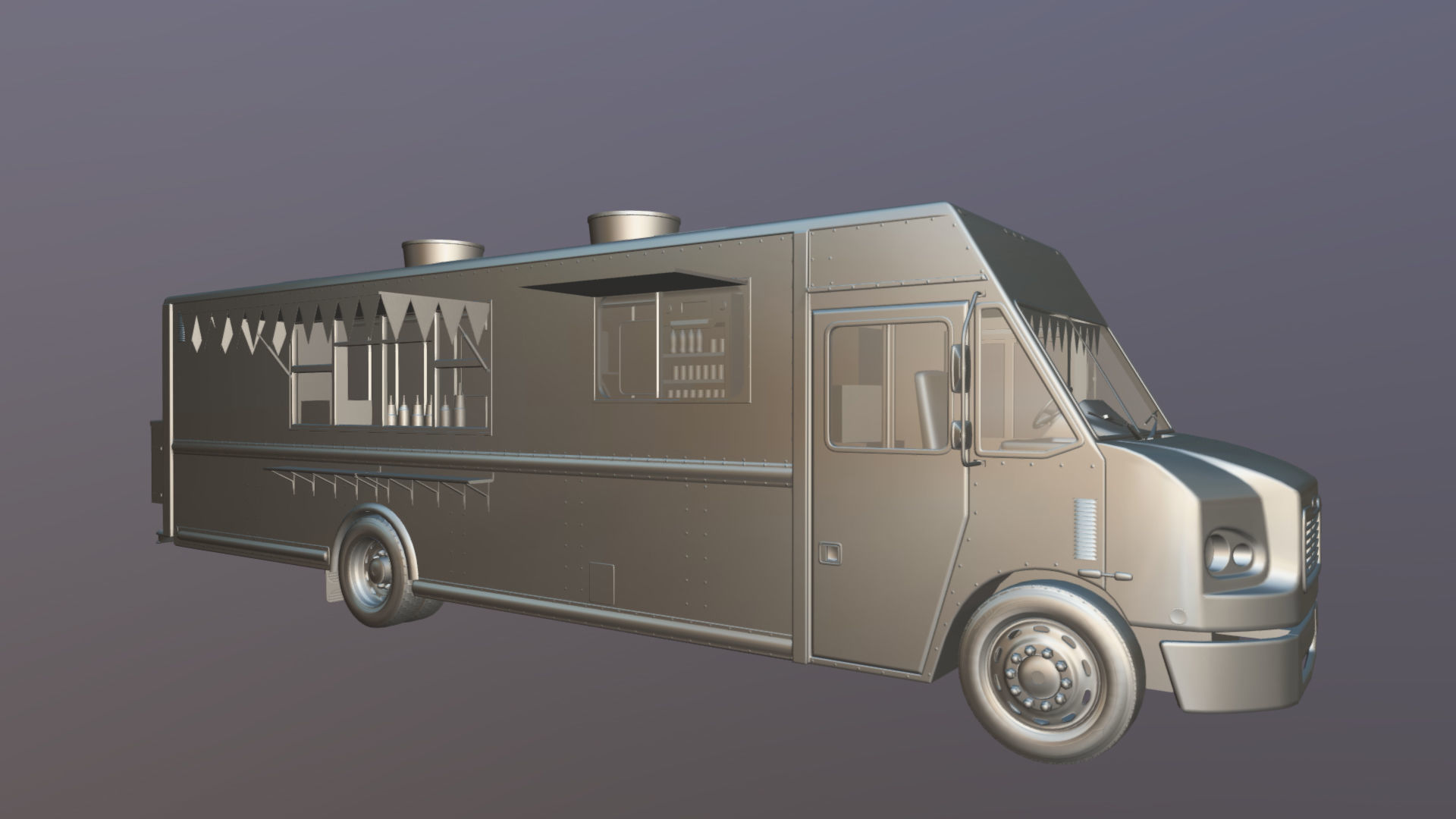 3D model Street food truck VR / AR / low-poly | CGTrader