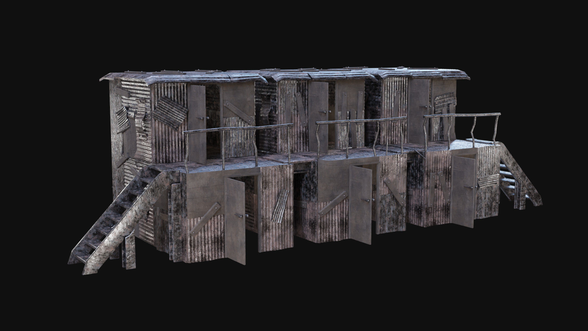 3D model SHELTER POST APO HOUSE HUT IMPROVISED PLATE DEBRIS SURVIVAL ...