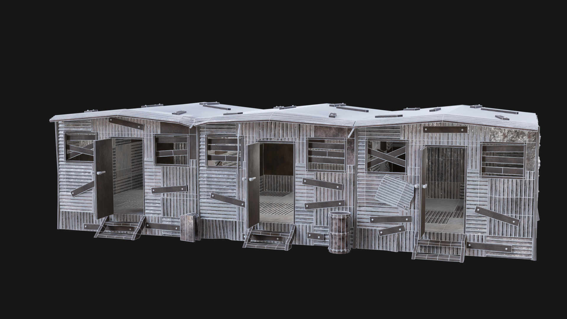3D model SHELTER POST APO HOUSE HUT IMPROVISED PLATE DEBRIS SURVIVAL ...