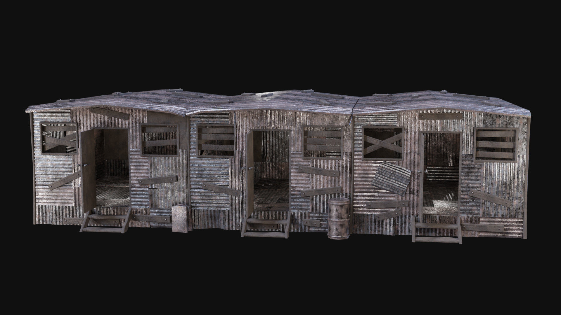 3D model SHELTER POST APO HOUSE HUT IMPROVISED PLATE DEBRIS SURVIVAL ...
