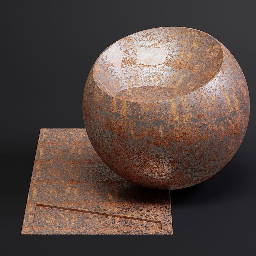 Texture Metal vol03 Corroded 8K Seamless PBR Materials VR / AR / low ...