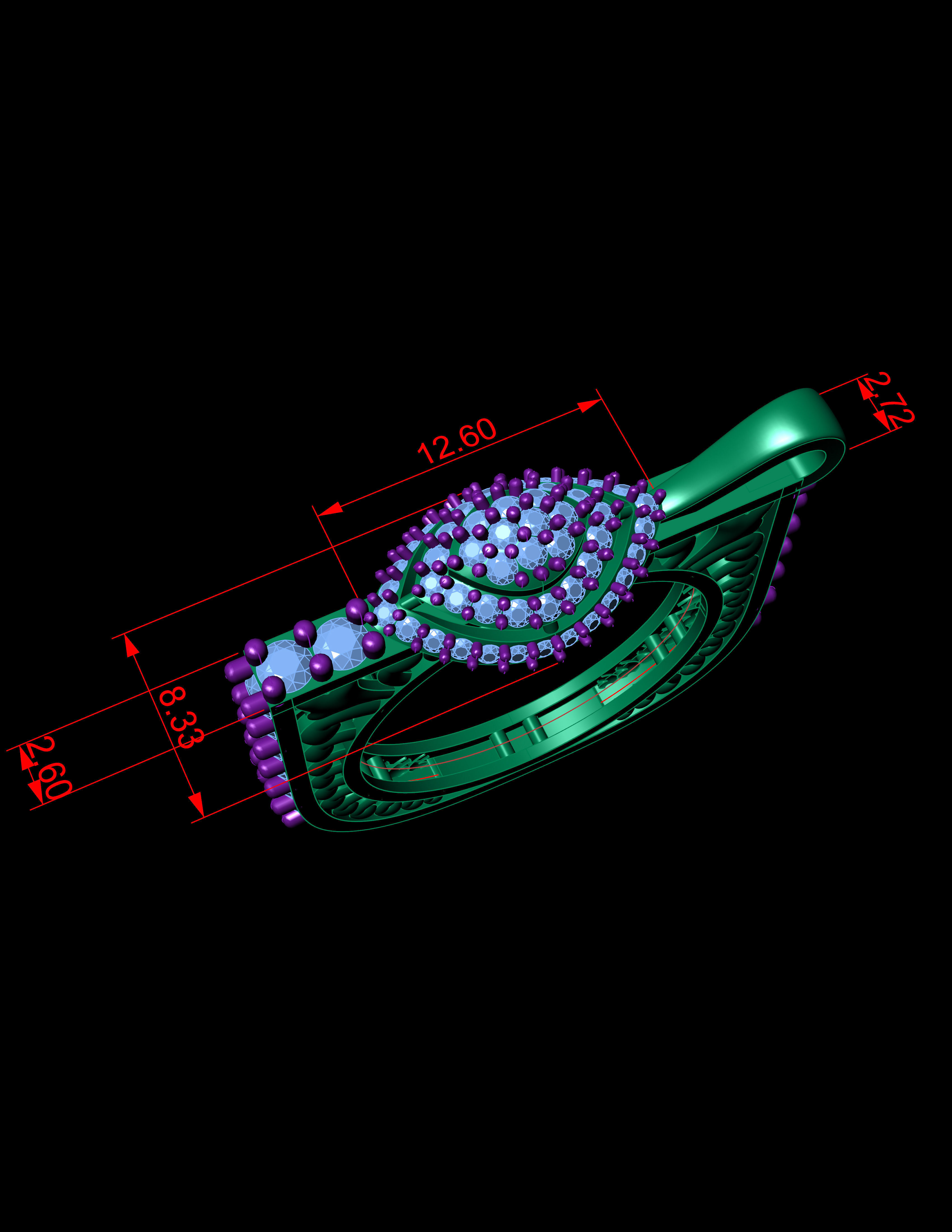 Poat Of Genie Daimond Ring With Antique Plain Work Ring 3d Model 3D ...